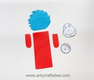 Thing 1 Thing 2 Handprint Craft Easy - Arty Crafty Bee